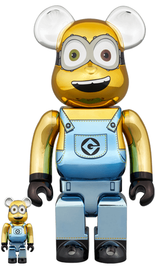 [Preorder] Minion Bob Chrome Ver 400%+100% Bearbrick – Eye For Toys